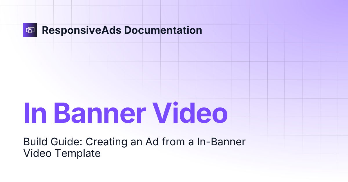 In Banner Video | ResponsiveAds Documentation
