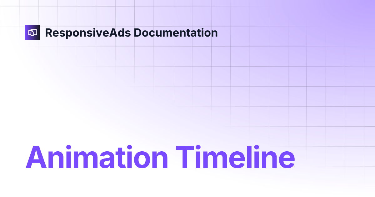 Animation Timeline | ResponsiveAds Documentation